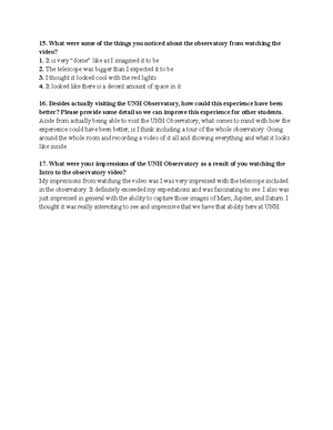 PHYS 405 Intro to the UNH Observatory Part 1 - Introduction to the UNH ...