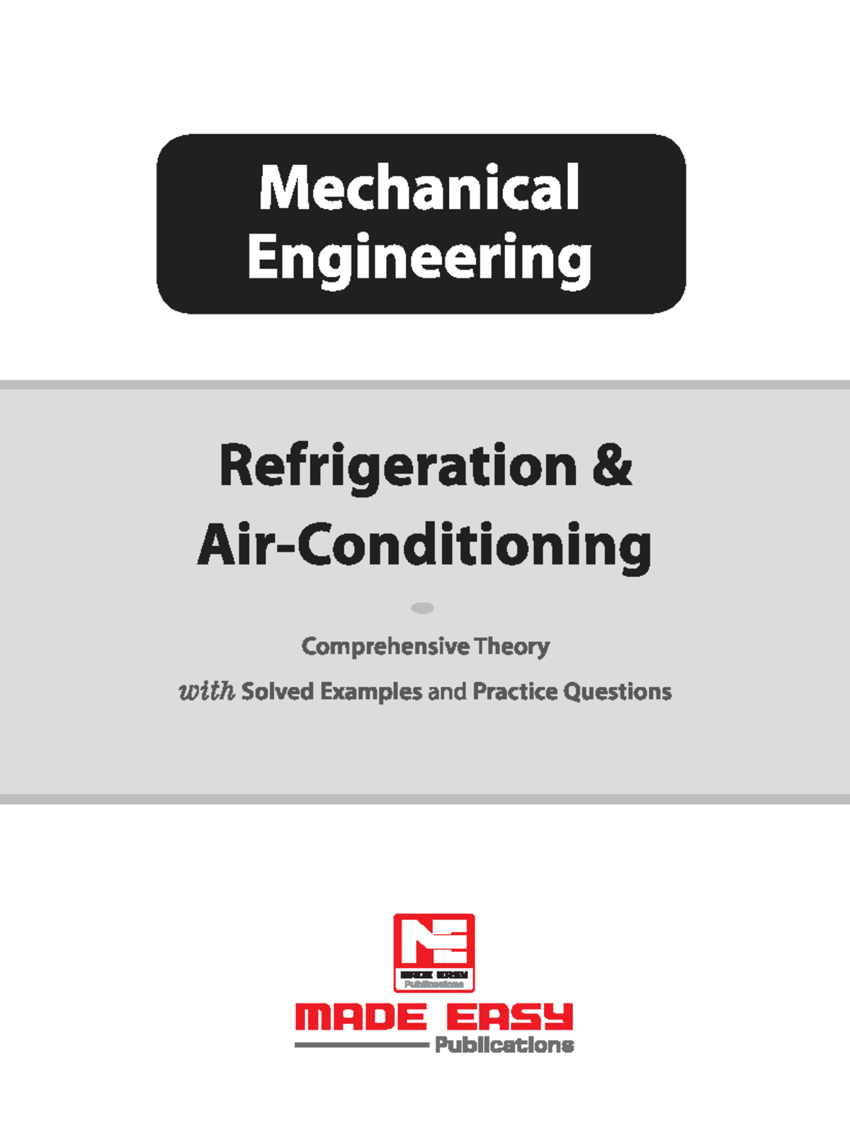 ME 2022 Refrigeration & Air Conditioning: Theory, Examples & Practice ...