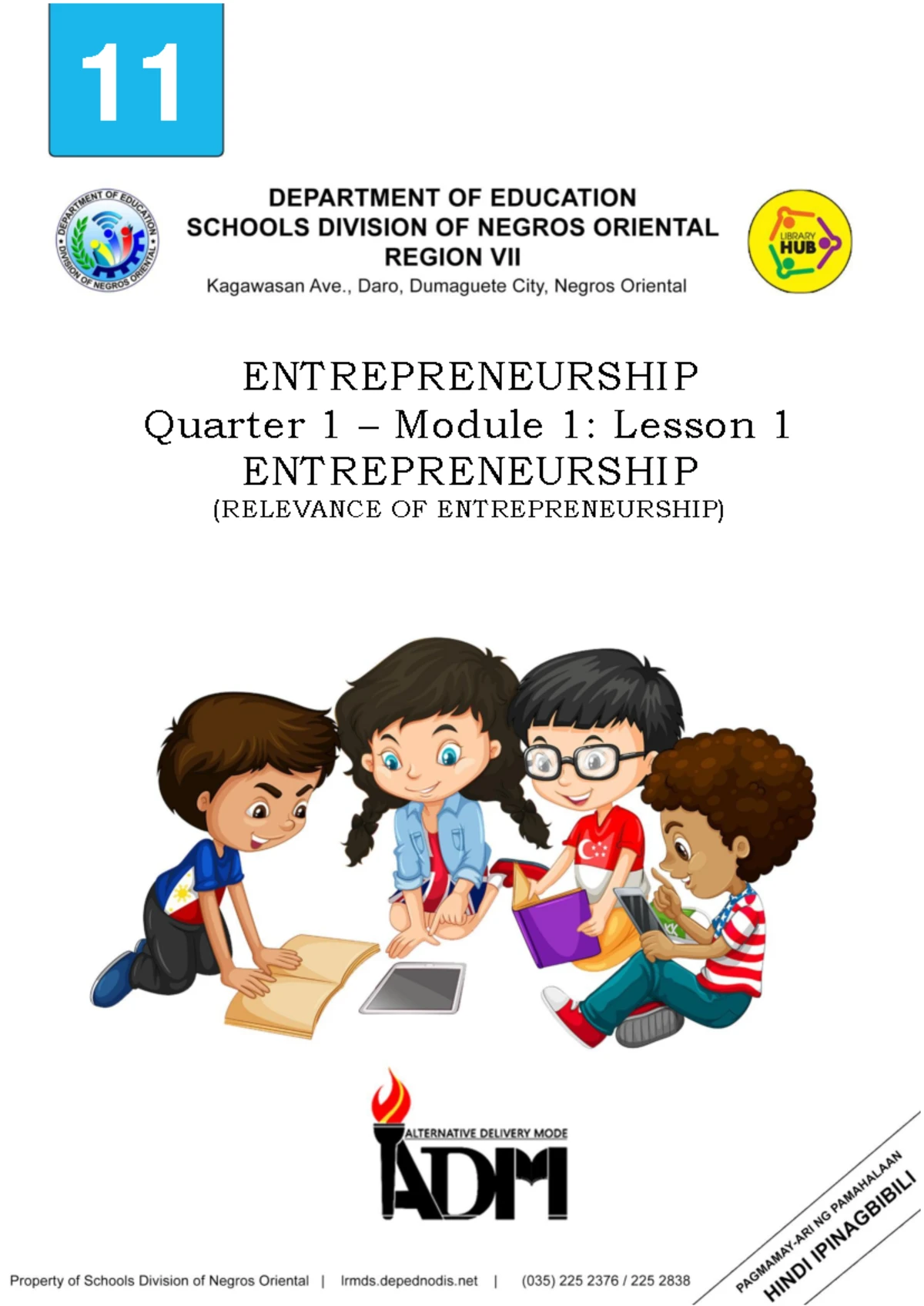 Entrep-Module-5 for student - 12 ENTREPRENEURSHIP Quarter 1 – Module 5 ...