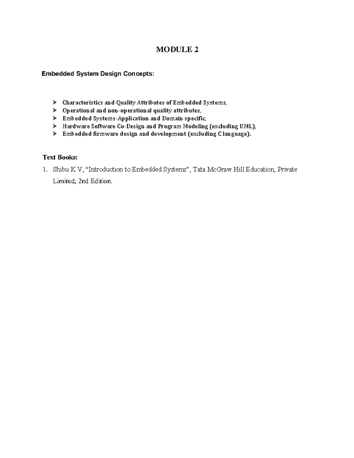 Esd Module 2: Embedded System Design Concepts and Quality Attributes ...