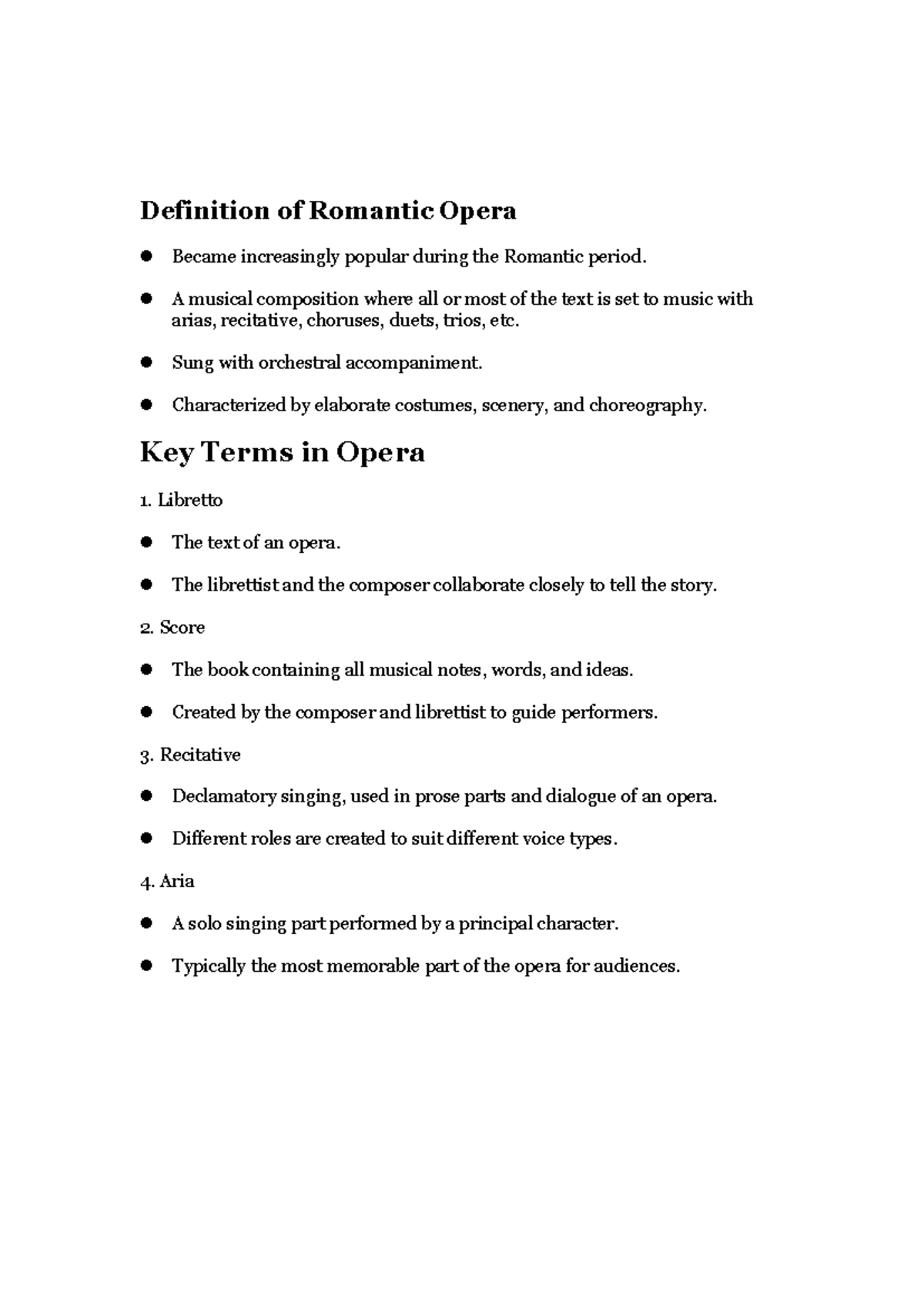 Romantic opera - Definition of Romantic Opera Became increasingly ...
