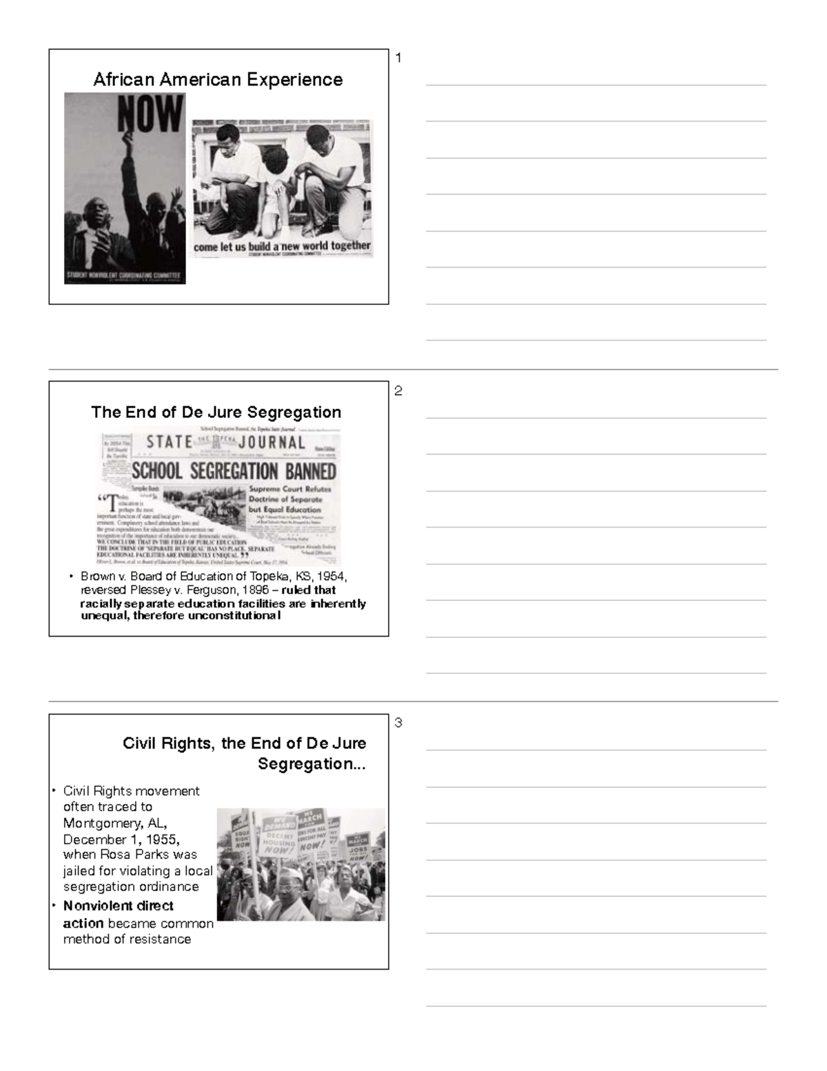 Week 8-9 Lecture Notes: African American Experience (SP20) - Studocu