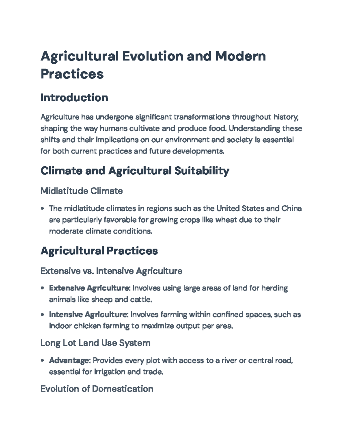 Agricultural Evolution and Modern Practices: Impacts and Challenges ...