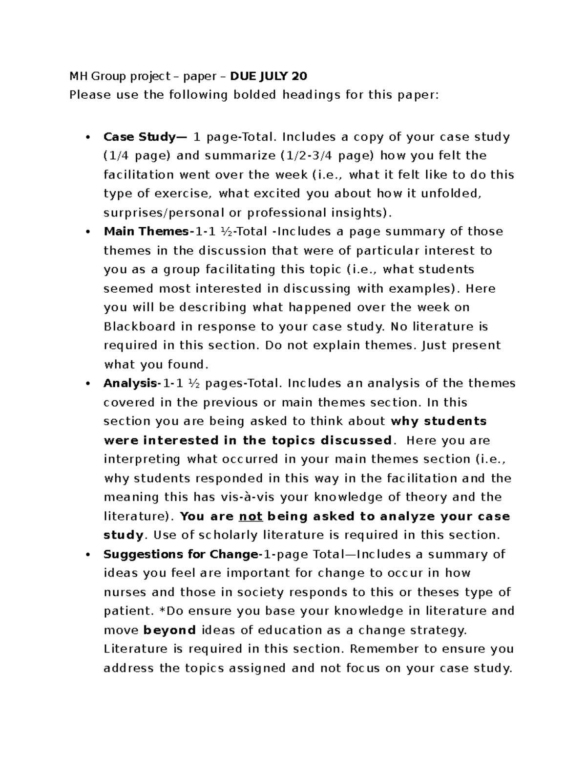 MH Group Project Paper: Case Study Analysis & Facilitation Insights ...