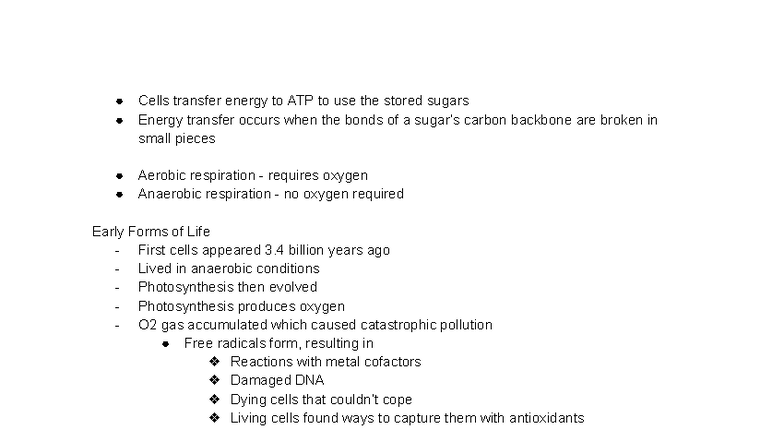 Chapter 7 - Cellular Respiration and Energy Transfer Notes - Studocu