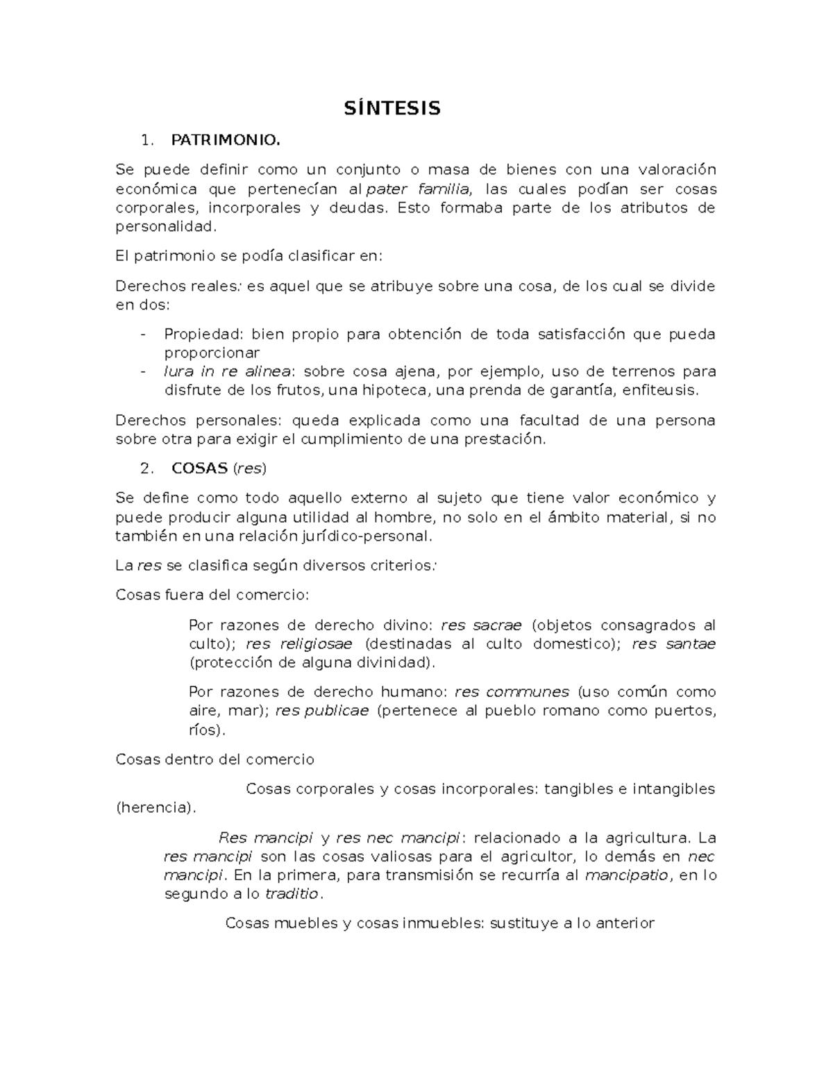 Los derechos reales en el derecho romano y en el Código Civil Federal ...