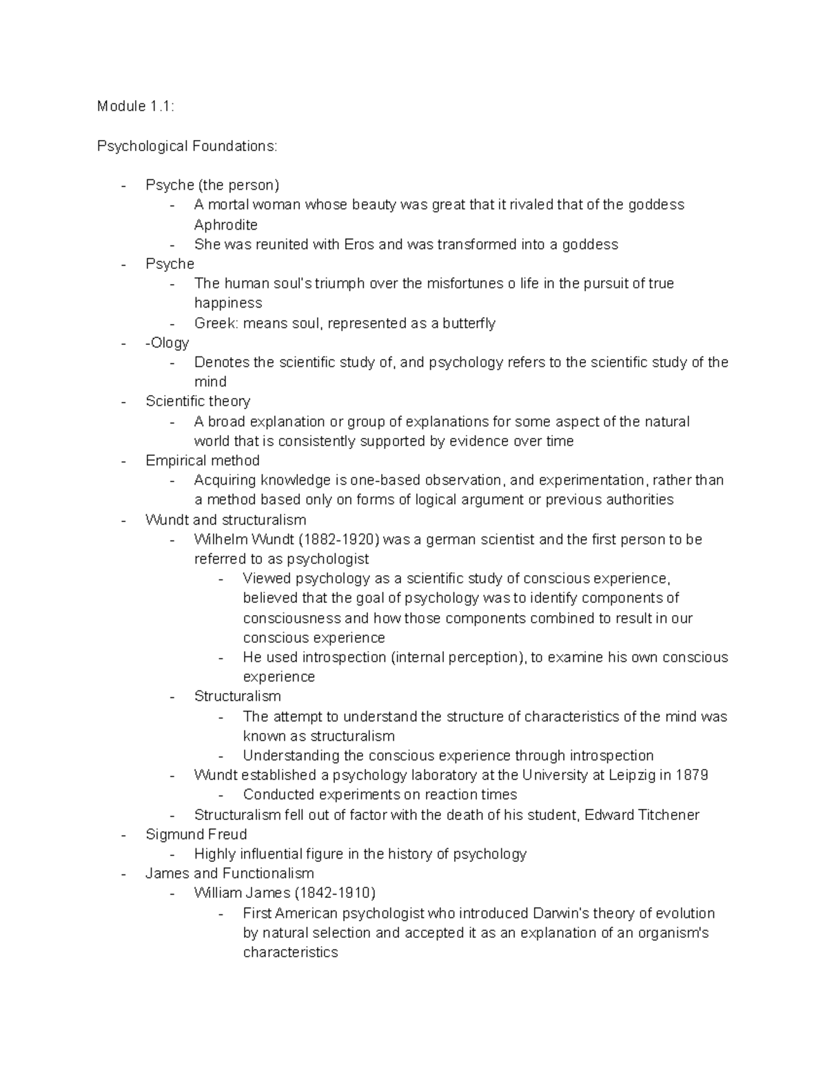 Module 1: Psychology Foundations and Research Methods Notes - Studocu