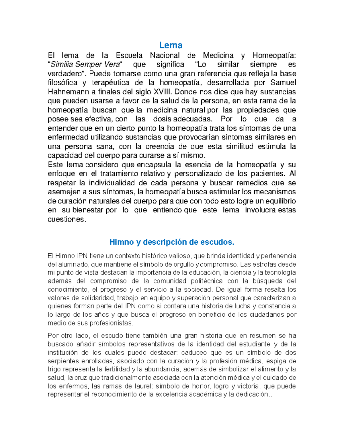Lema e Himno - Es una tarea que puede ayudar por la relación de ...