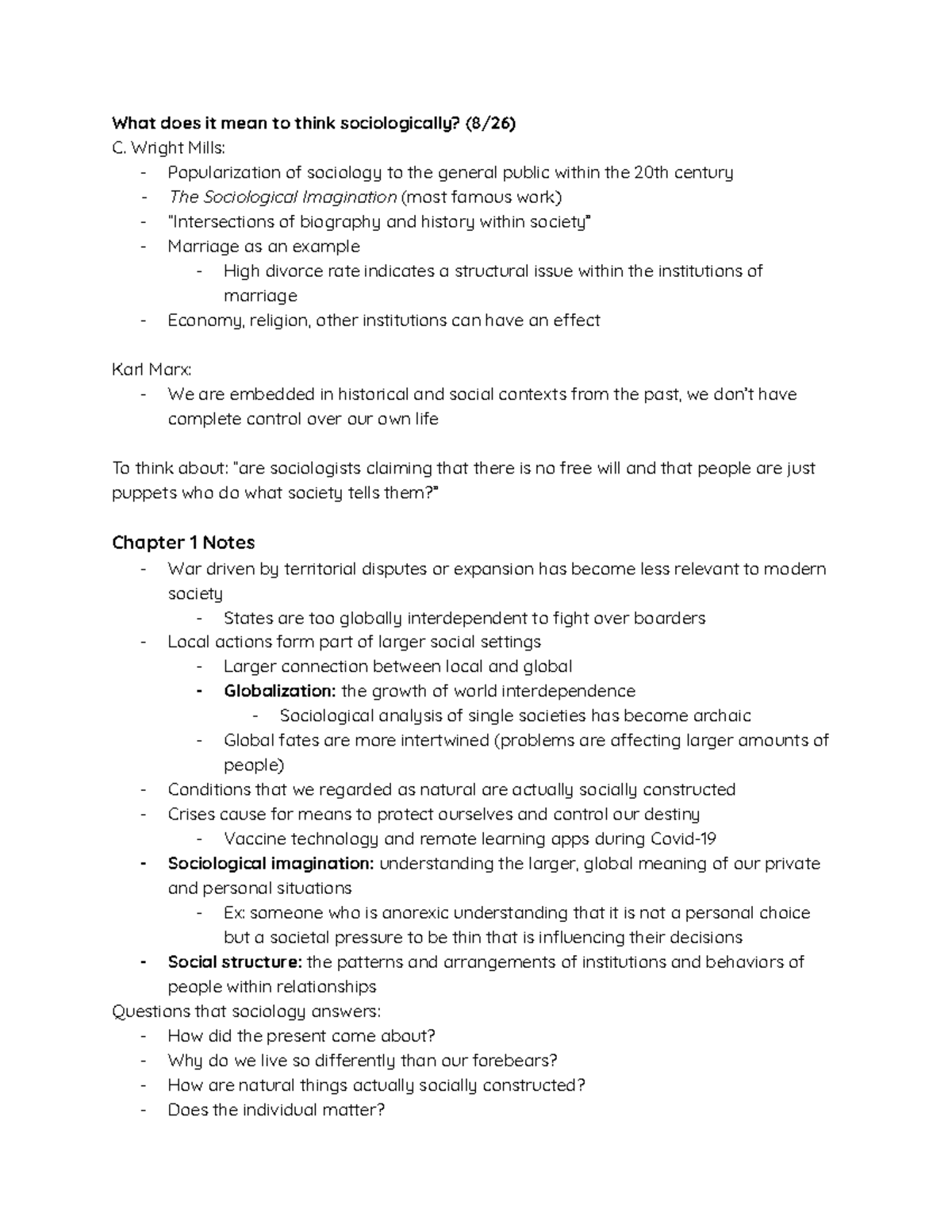 Sociology 101: Chapter Notes on Societal Inequality and Aging Issues ...