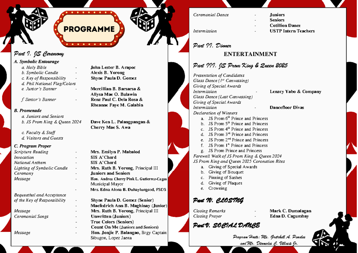 JS-Program-Final - Detailed Overview of JS Prom Ceremony 2024 - Studocu