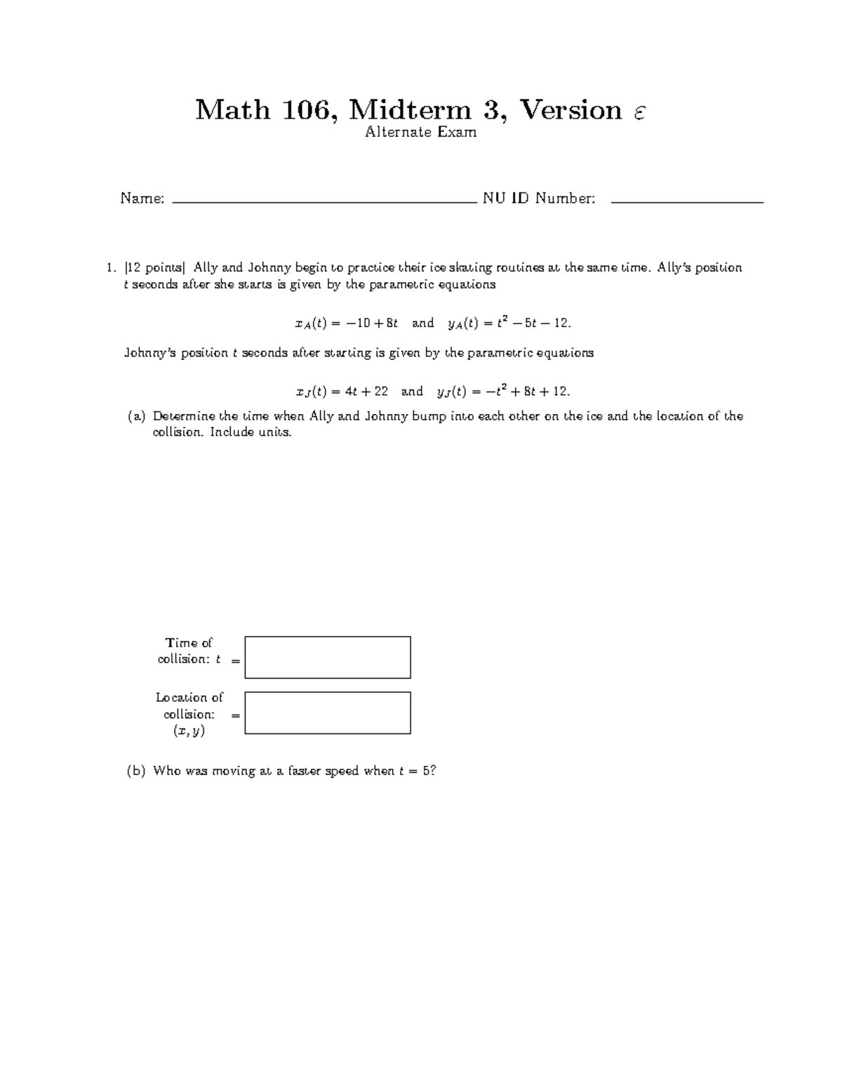Math 106 Midterm Exam 3 Version ε Study Notes - Studocu