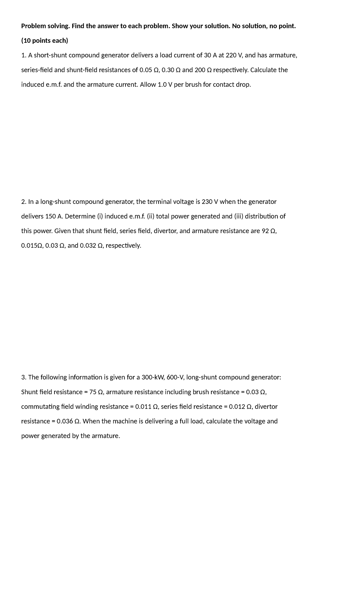 Problem Solving for Compound Generators - ENGR 101 - Studocu