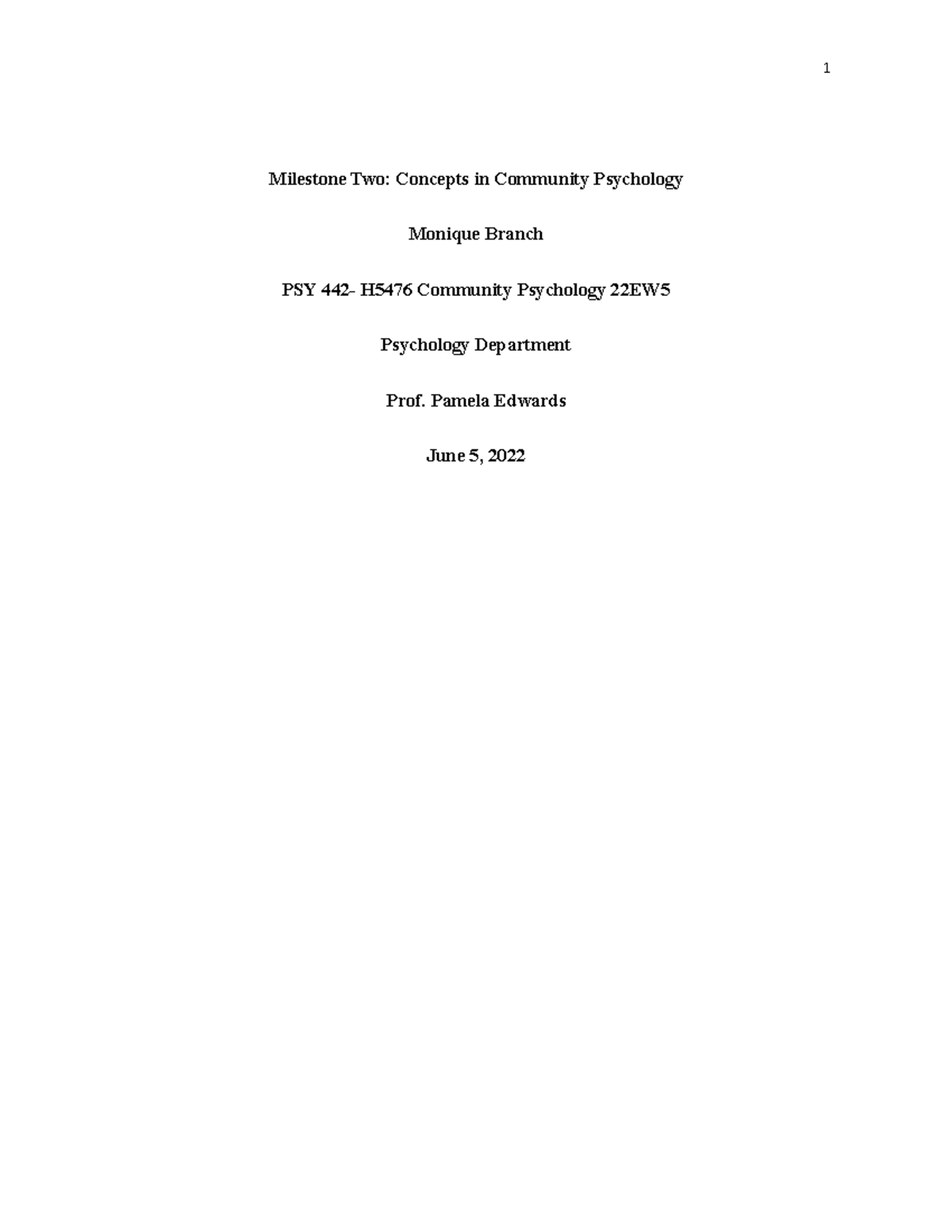 PSY442 3.3 Final Project: Concepts in Community Psychology Analysis ...