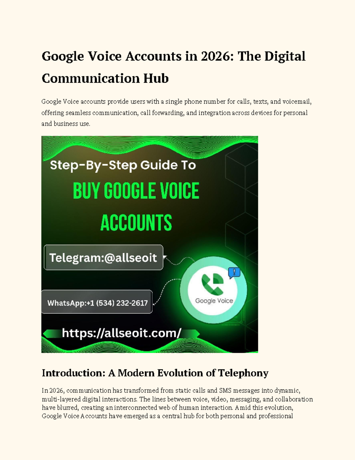 Google Voice Accounts in 2026: A Comprehensive Overview and Future ...