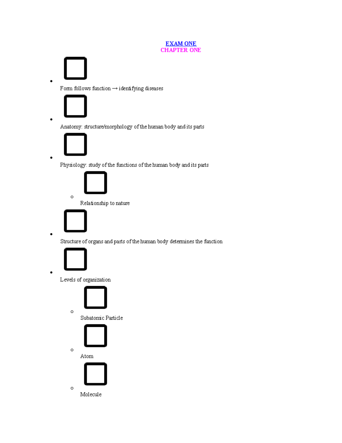 A&P Exam 1 Comprehensive Review Notes - Studocu