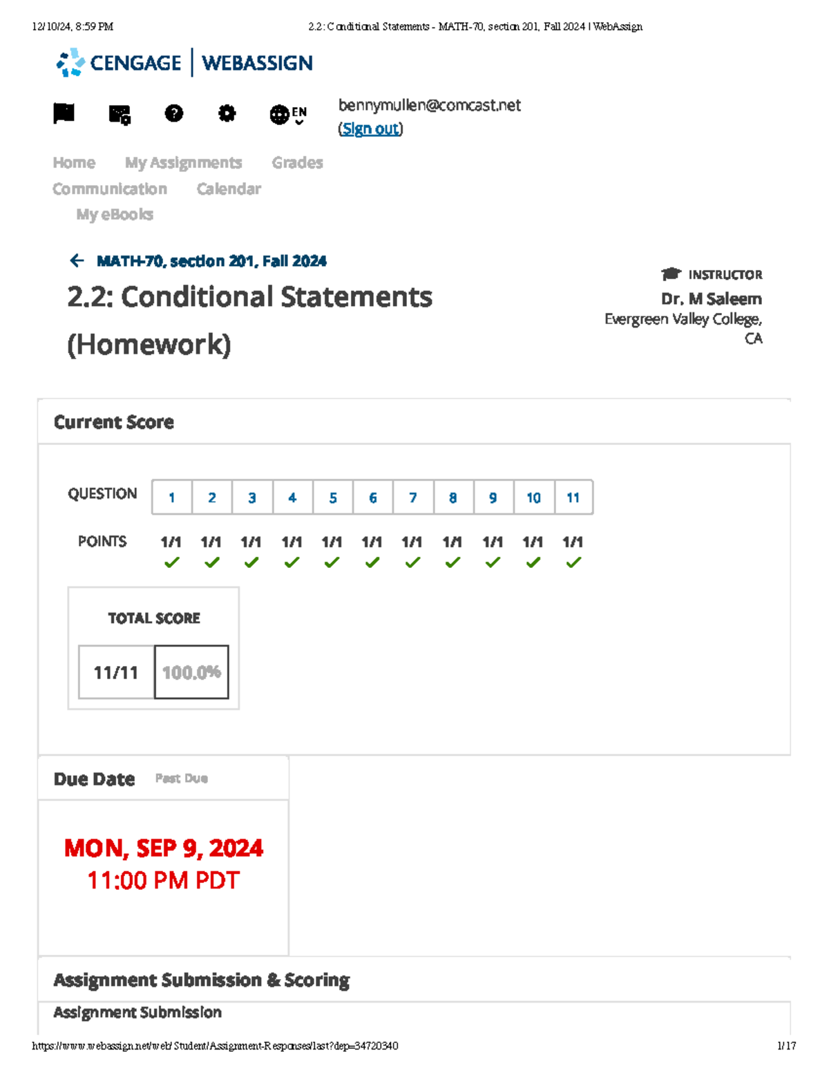 Conditional Statements Homework - MATH-70 Sec 201 Fall 2024 - Studocu