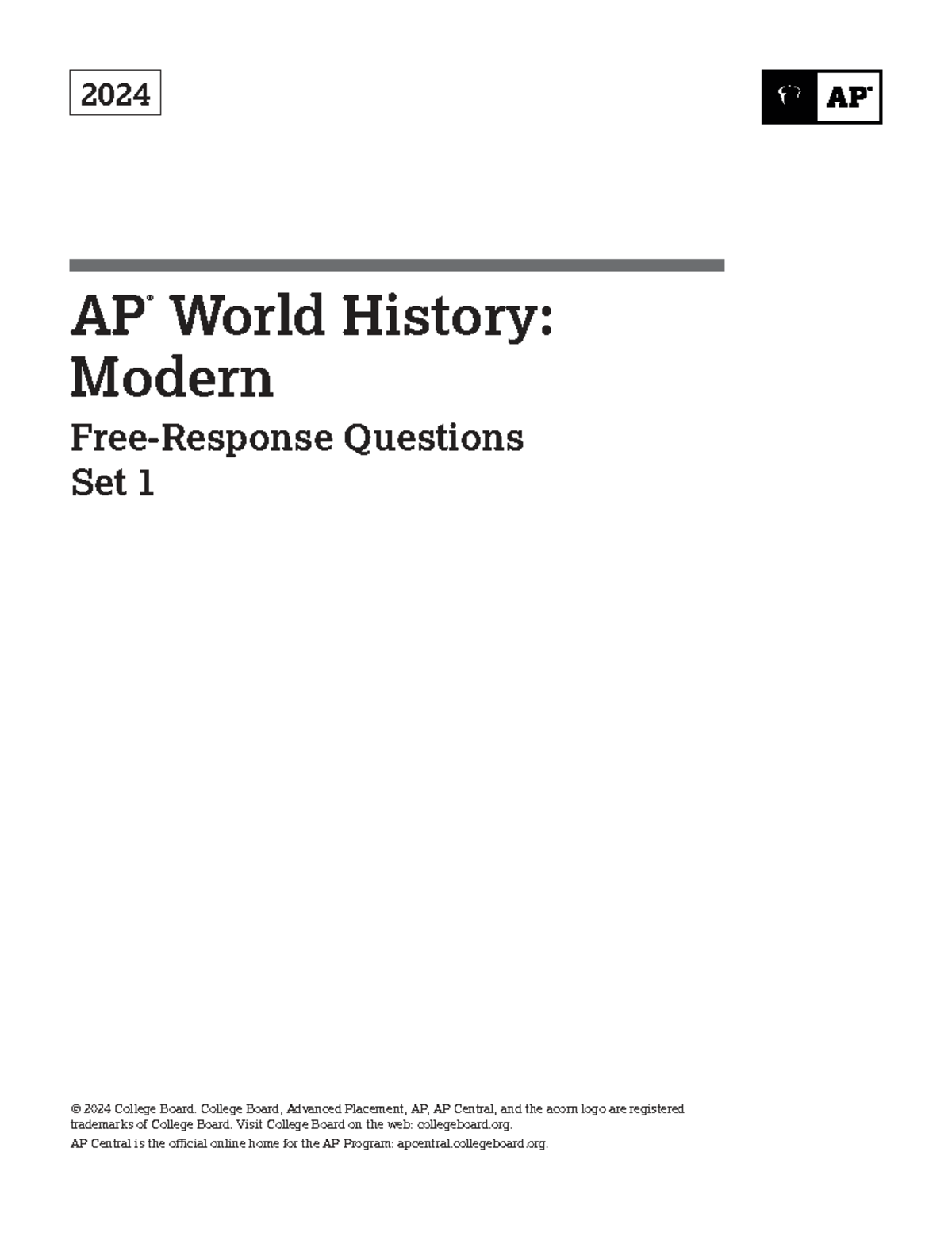 2024 AP World History: Modern Free Response Questions Notes - Studocu