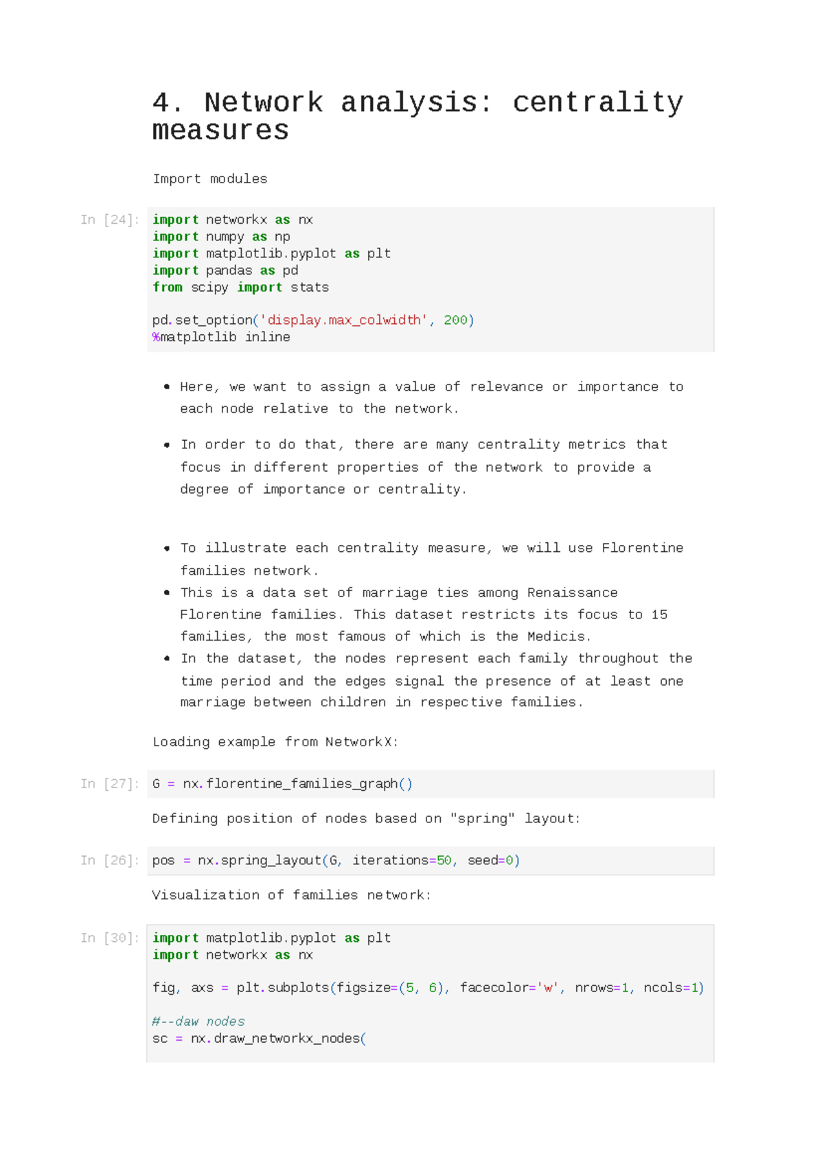 4. Network Analysis: Centrality Measures in Python (Course Code: 4 ...