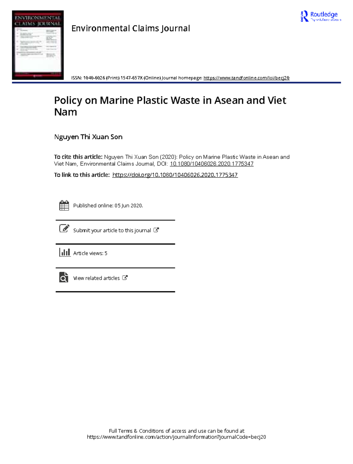 ASEAN and Vietnam: Strategies and Policies on Marine Plastic Waste ...