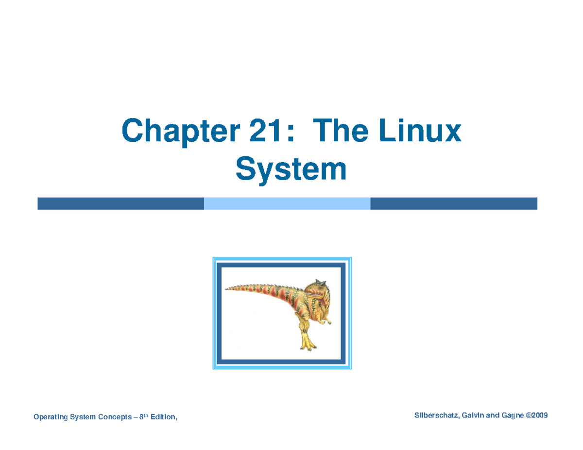 UNIT 5 OS Notes - unit 5 - Chapter 21: The LinuxChapter 21: The Linux ...