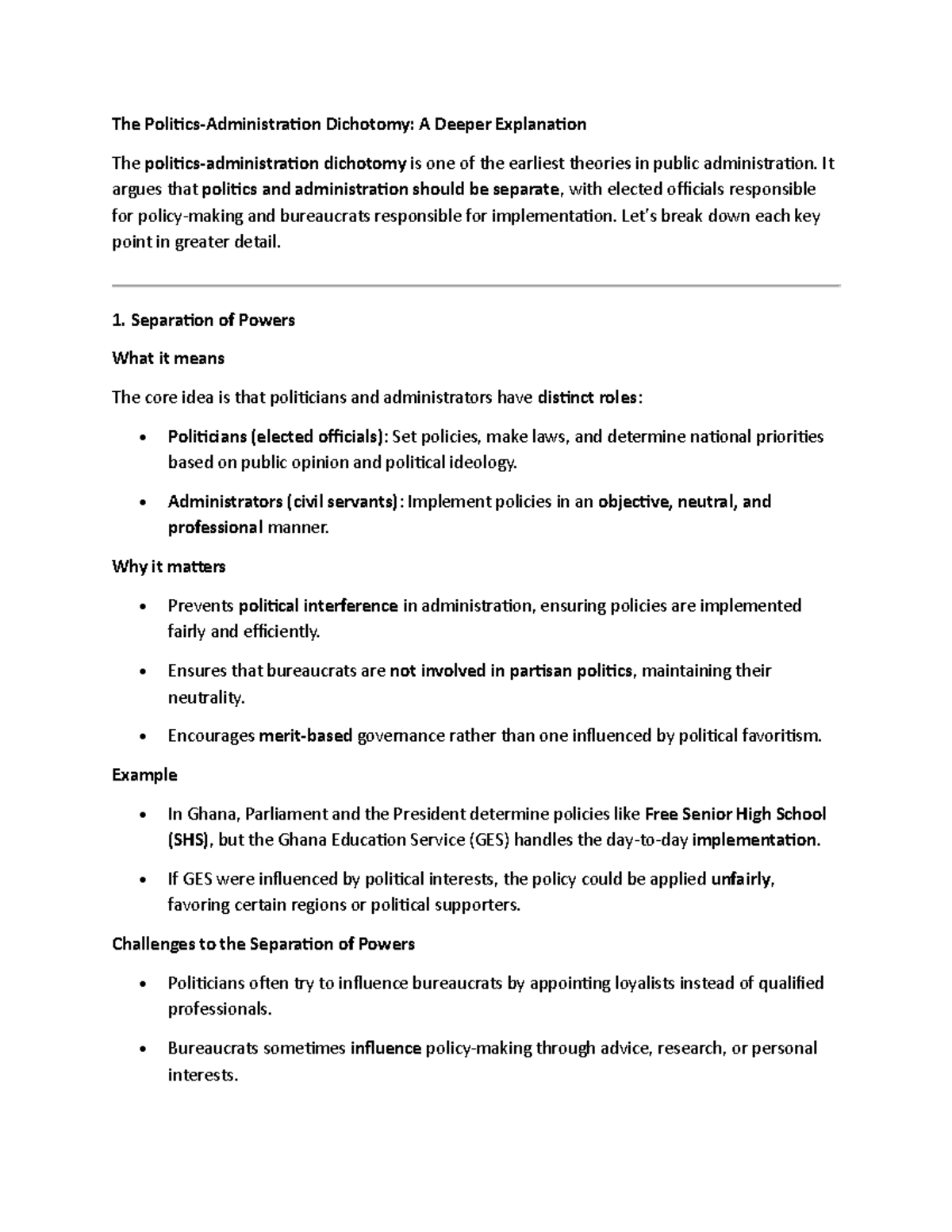The Politics-Administration Dichotomy: Key Theories & Modern Insights ...