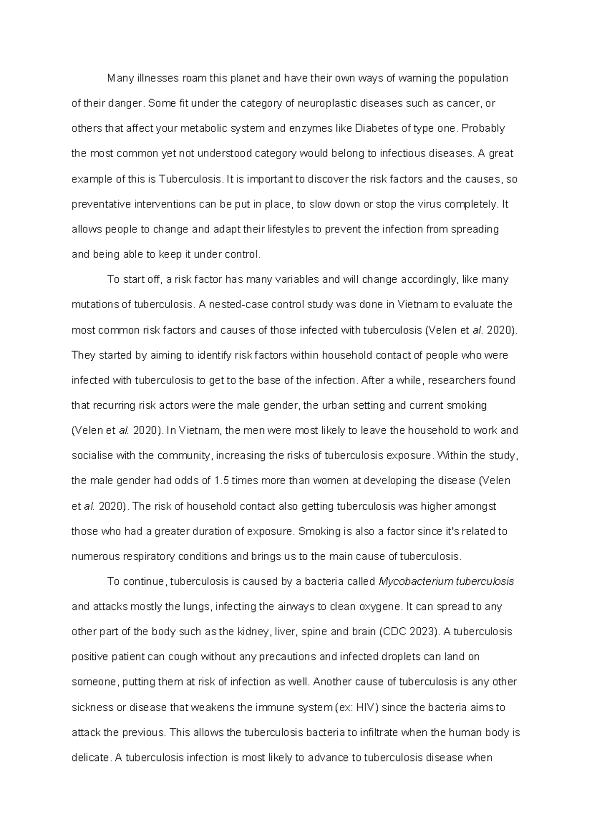 Tuberculosis: Risk Factors and Preventative Measures - 10 for ...