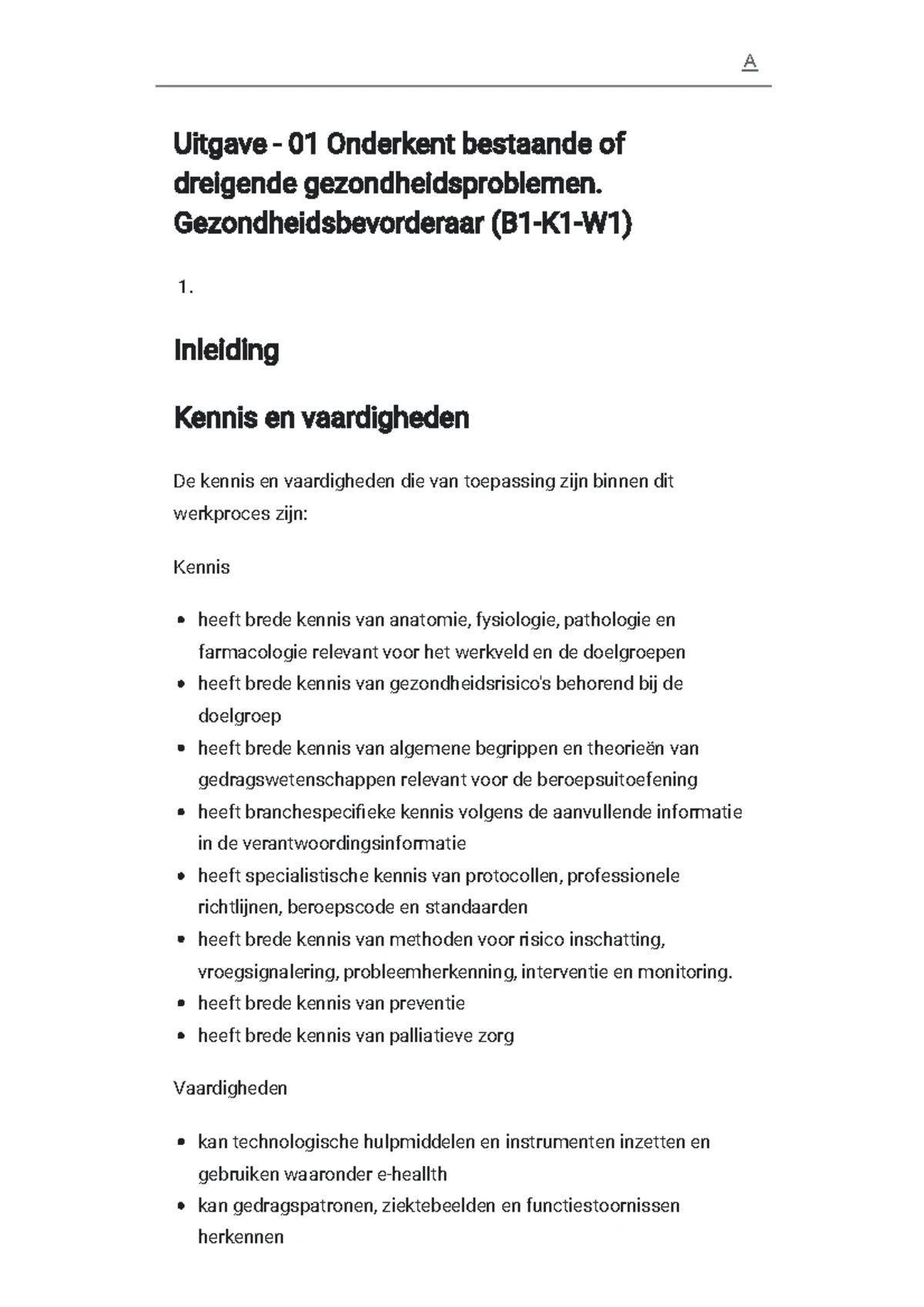 05 Communicatie met Zorgvragers en Hun Sociale Netwerk (B1-K1-W5 ...