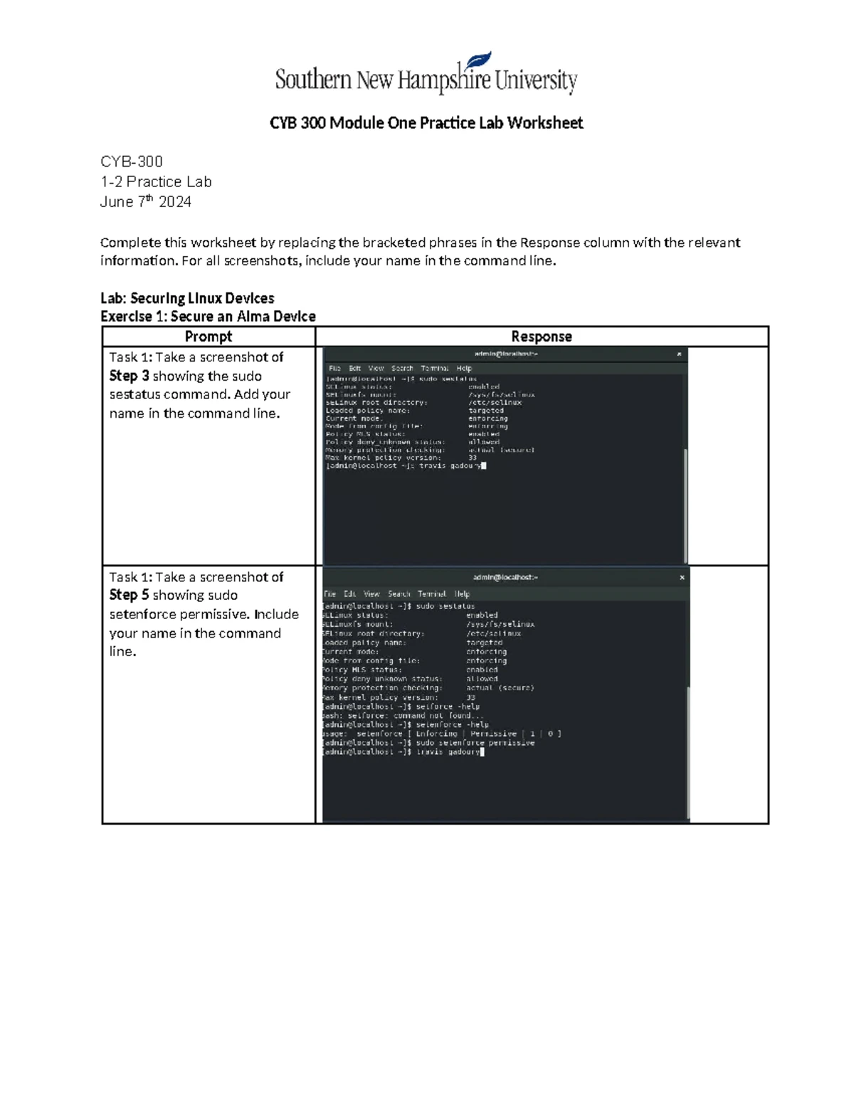 CYB 300 Module Two Lab Worksheet: Linux Scripting Techniques - Studocu