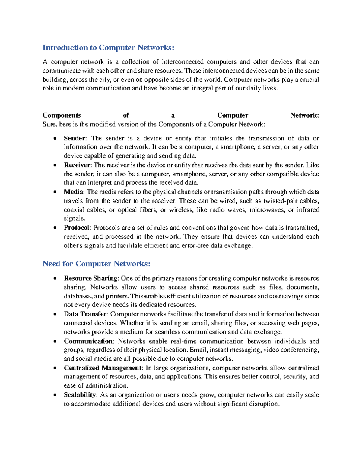 Network Fundamentals: Introduction to Computer Networks and Their ...