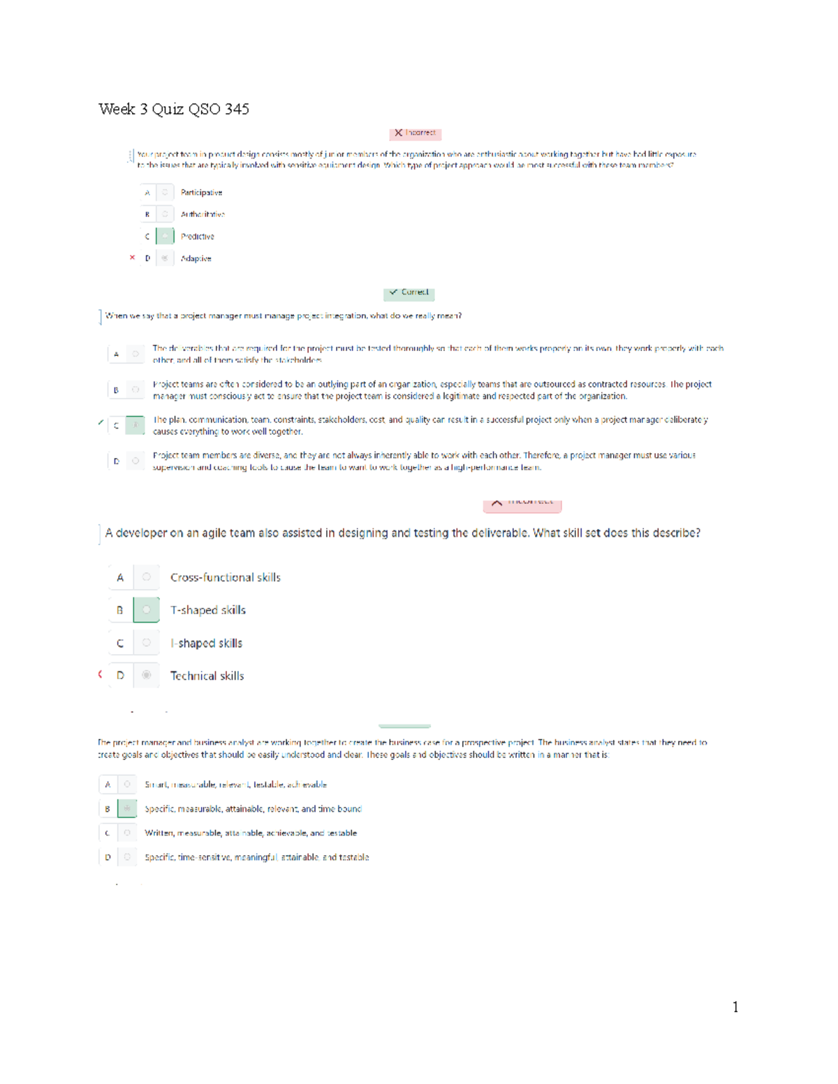 QSO 345 Week 3 Quiz Answers - Key Topics & Concepts - Studocu