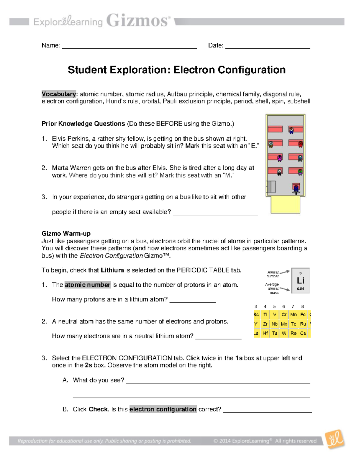 Electron Configuration & Atomic Radii Exploration Activities (Gizmo ...