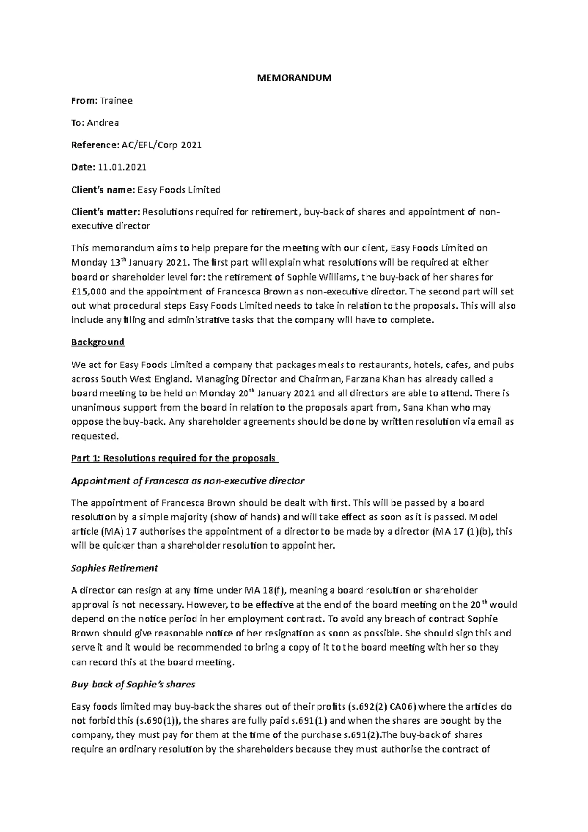 LPC 5: Drafting a Directions Order for Case Management - Studocu