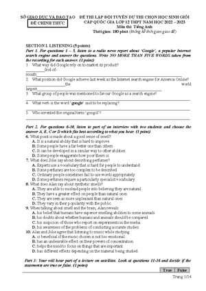 AQA GCSE English Language Paper 2 revision booklet - YEAR 11 REVISION ...