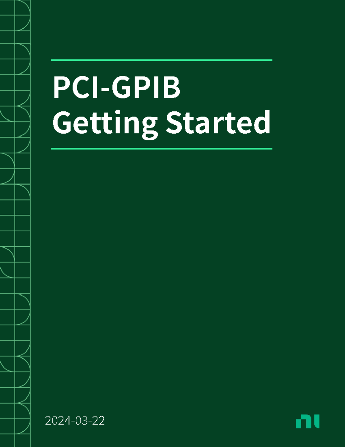 NI PCI GPIB Manual 2024: Installation & Pinout Guide - Studocu