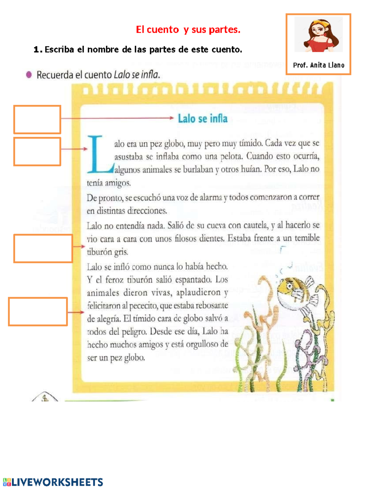 Ejercicios del cuento y sus partes - Literatura - El cuento y sus ...