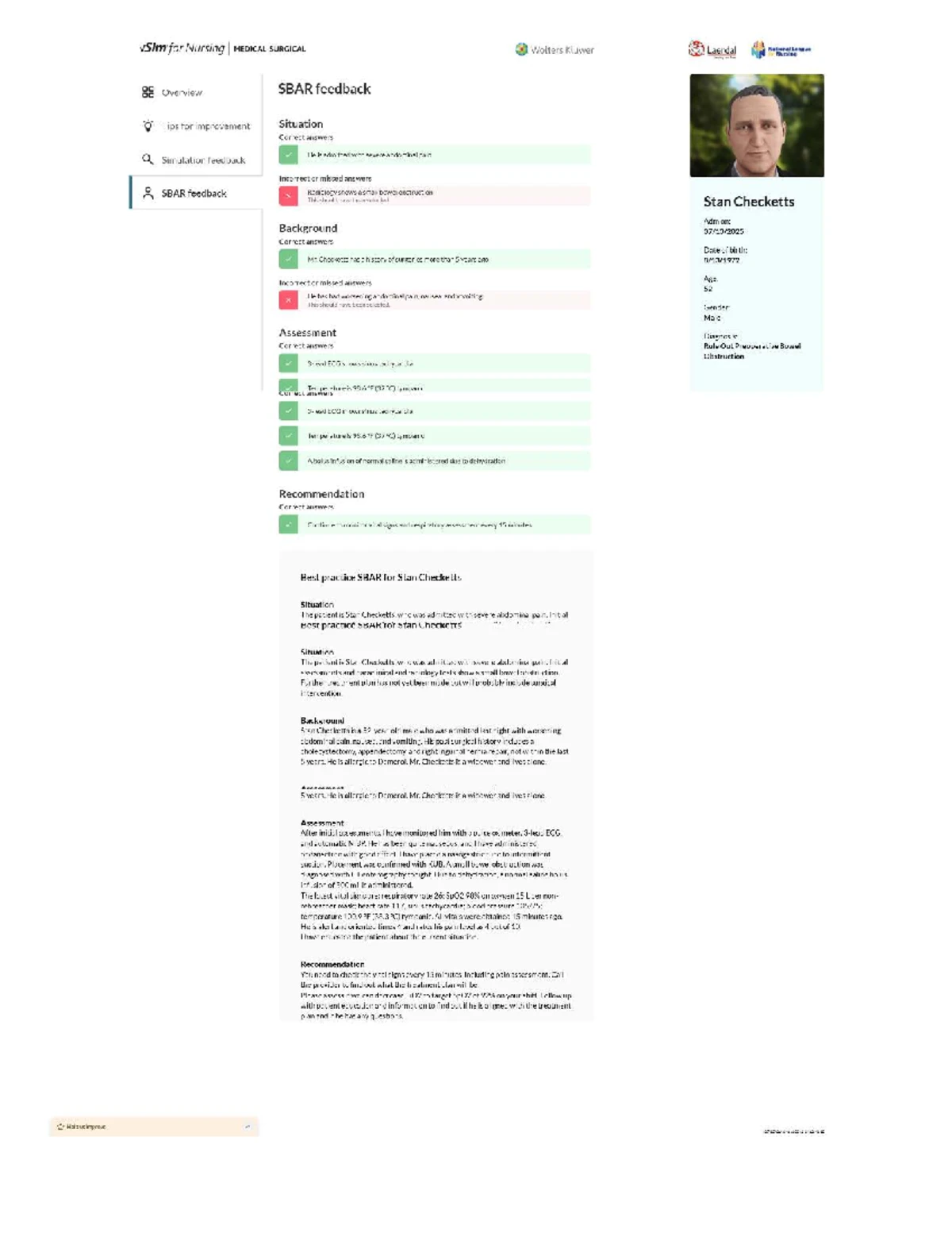 Nursing MENTAL HEALTH Vsim Simulation Feedback and Improvement Tips ...
