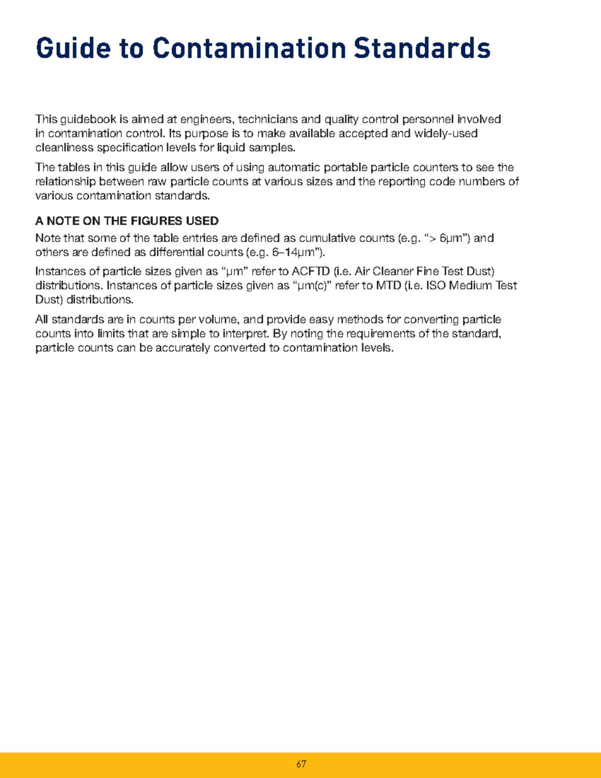 Contamination Standards Guide for Engineers and Technicians - Studocu