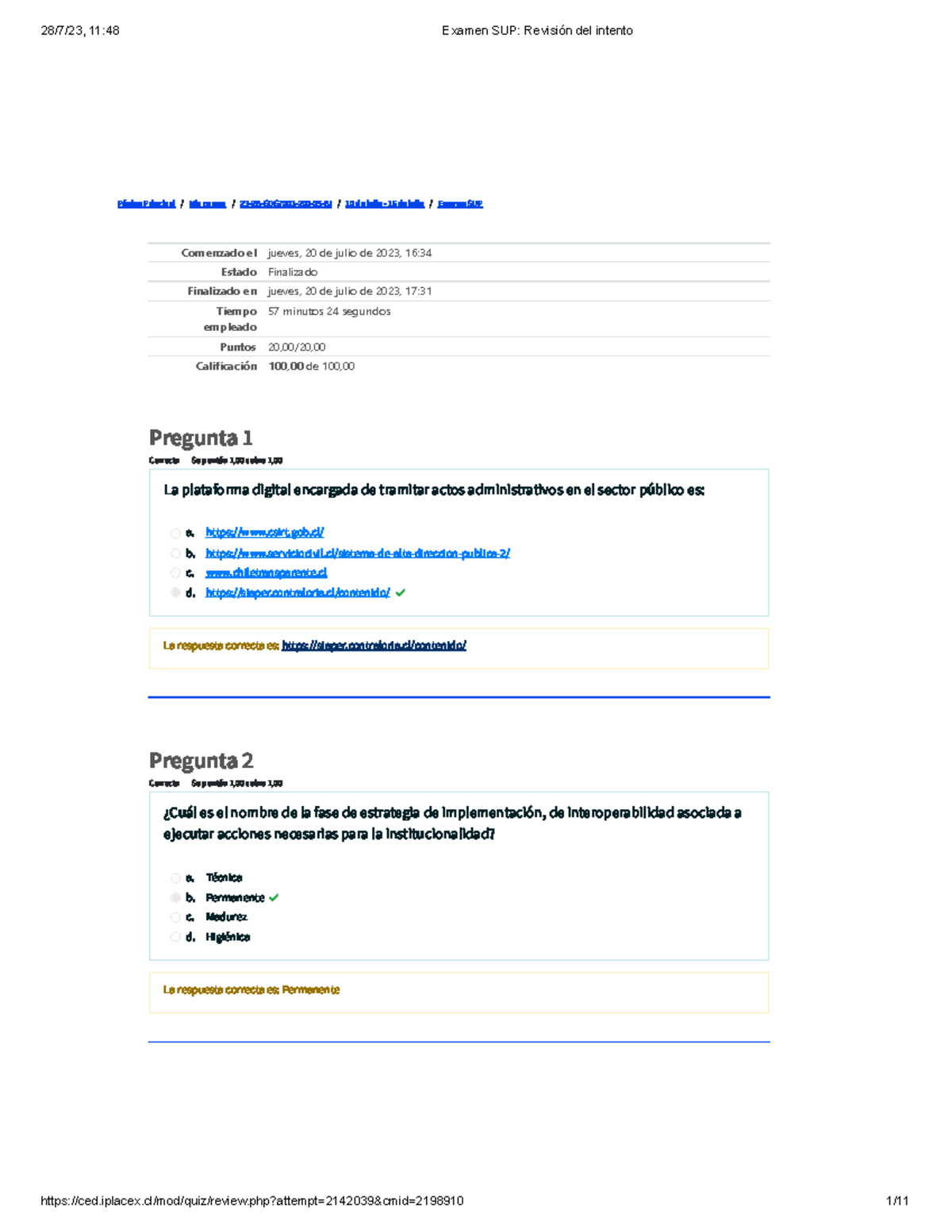 Examen Final Gobierno Digital 23-2B-GDG7001-200-05-BI - Studocu