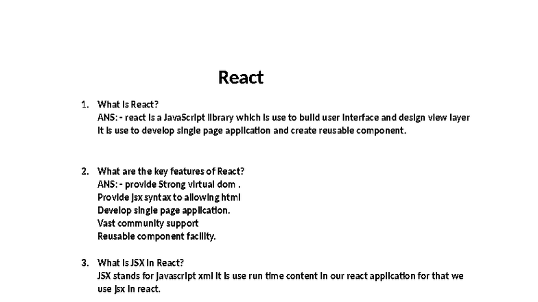 Frontend Interview Questions: React, CSS, and HTML5 Insights - Studocu