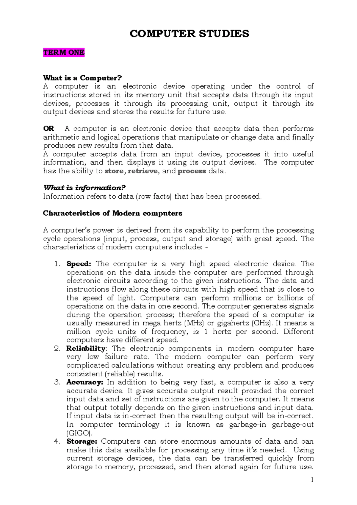 Computer PP1 2024 KCSE MOCK - Toplight Publishers Kenya - Studocu