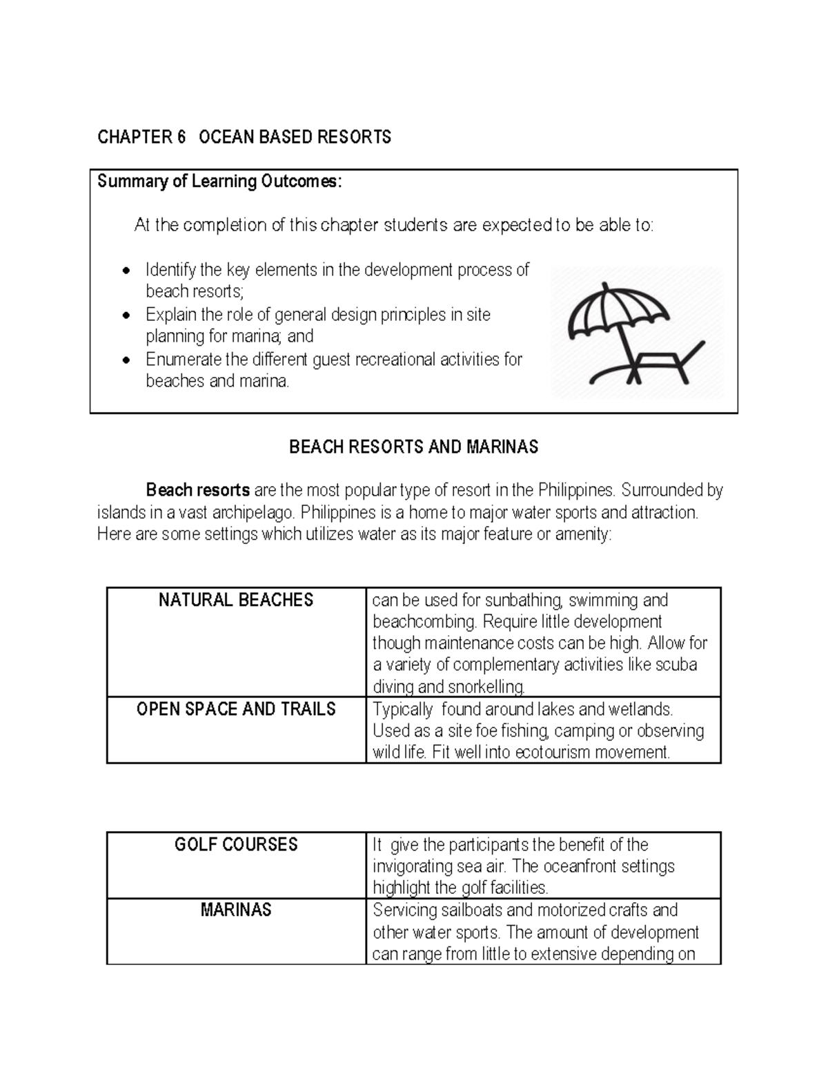 Elethp 01.CHAP6 - Ocean Based Resorts - CHAPTER 6 OCEAN BASED RESORTS ...