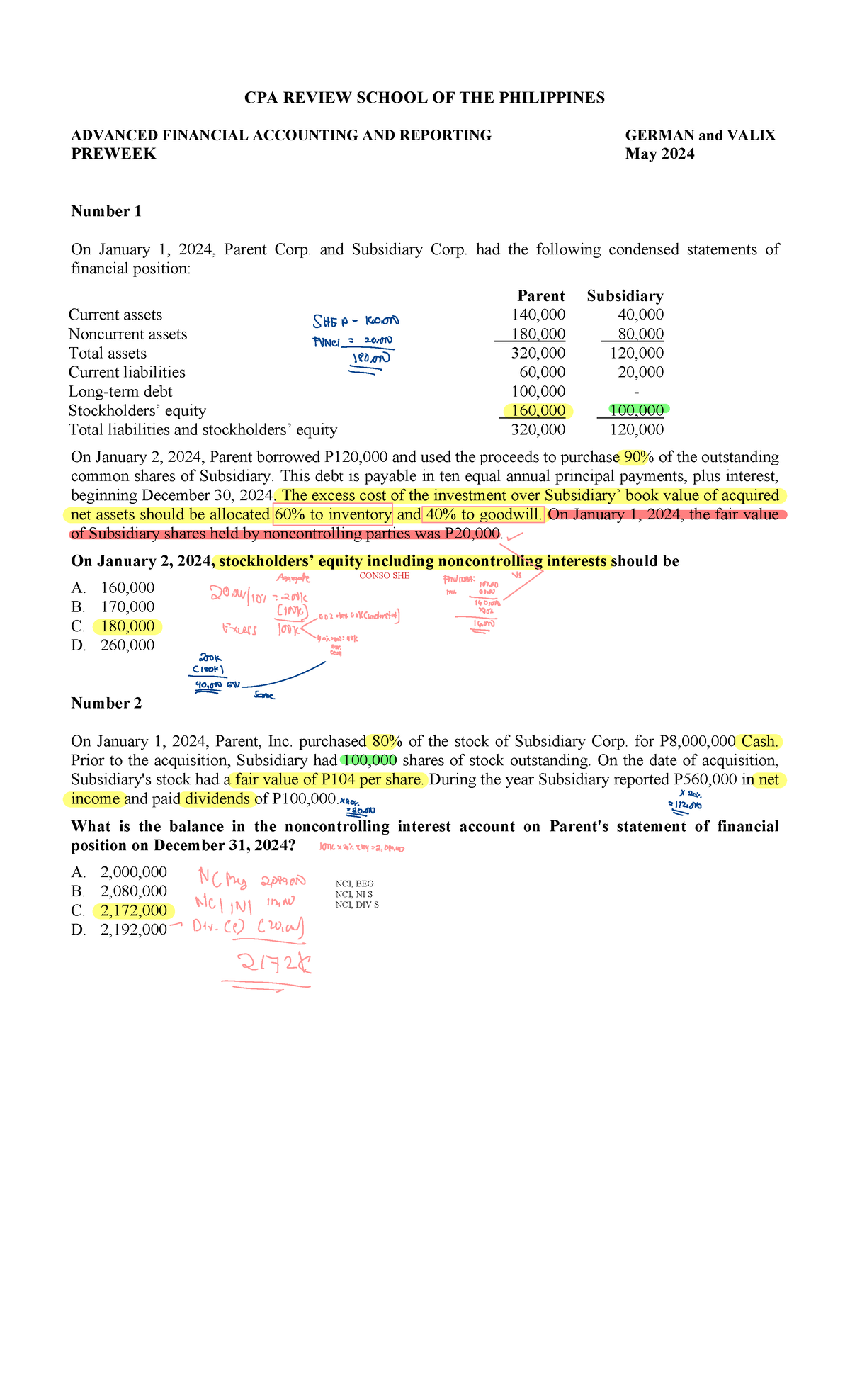 95 - AFAR Preweek Lecture: Advanced Financial Accounting Insights - Studocu