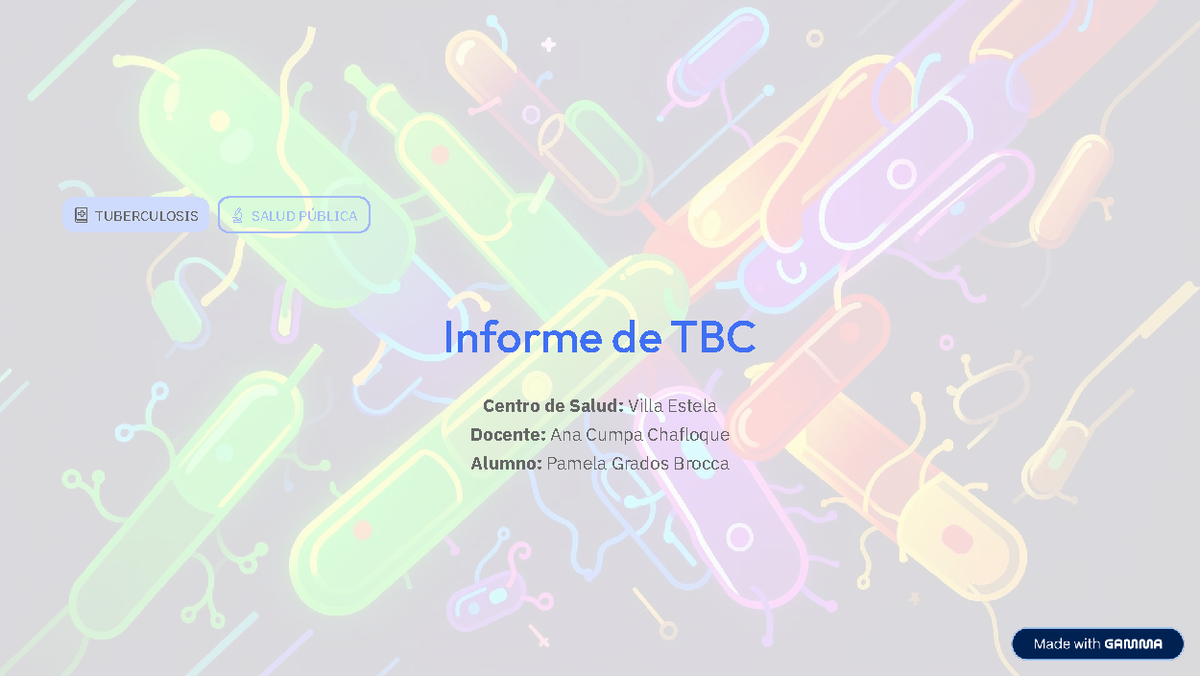 Informe de TBC y Prevención en Salud Pública - CLÍNICA TUBERCULOSIS ...
