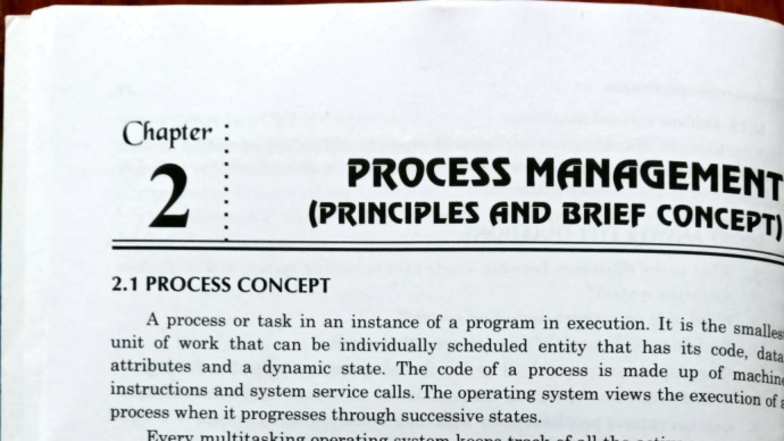 Chapter 2: Process Management (Principles and Brief Concepts) - Studocu