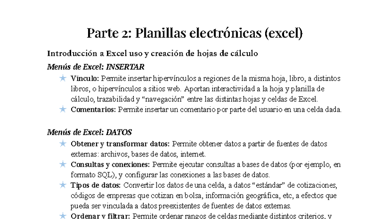Parte 2: Planillas Electrónicas (Excel) - Introducción y Funciones ...