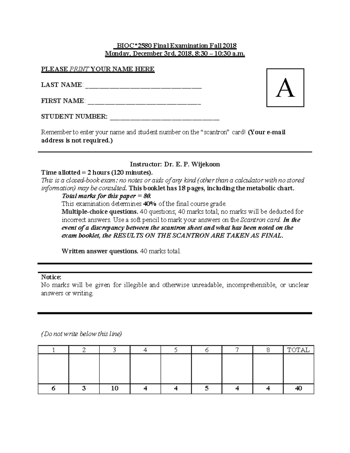 Final Exam Study Guide for Fall 2018 (Modified) - Studocu