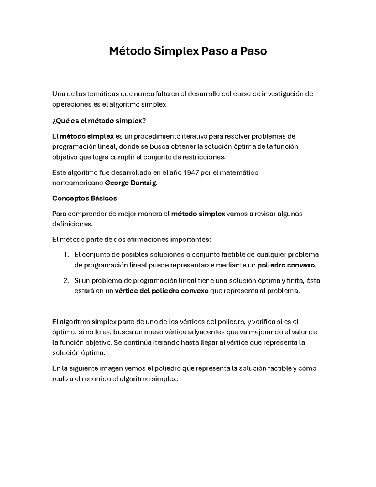 Método Simplex: Guía Paso a Paso para Programación Lineal - Studocu