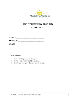 STD 3 CAPA FEB 2024 Test Instructions and Practice Questions - Studocu