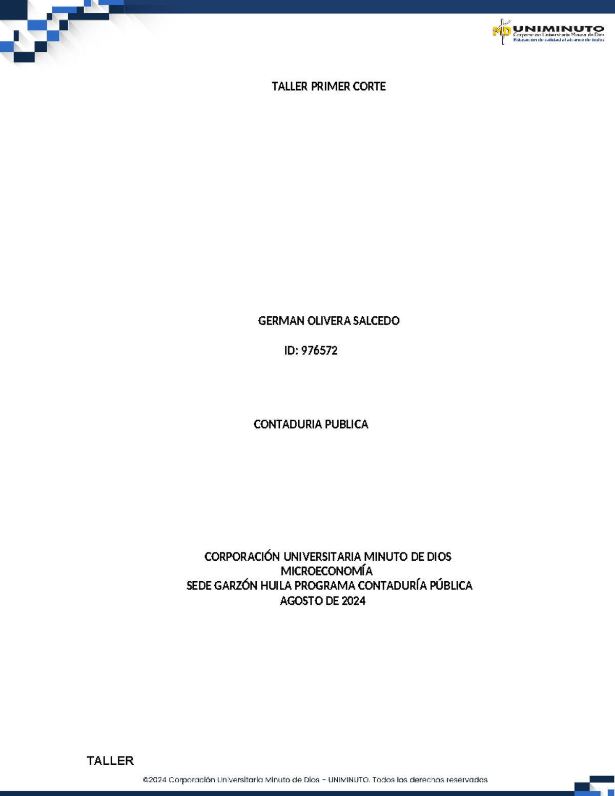 Actividad -3 - investigación - TALLER PRIMER CORTE GERMAN OLIVERA ...