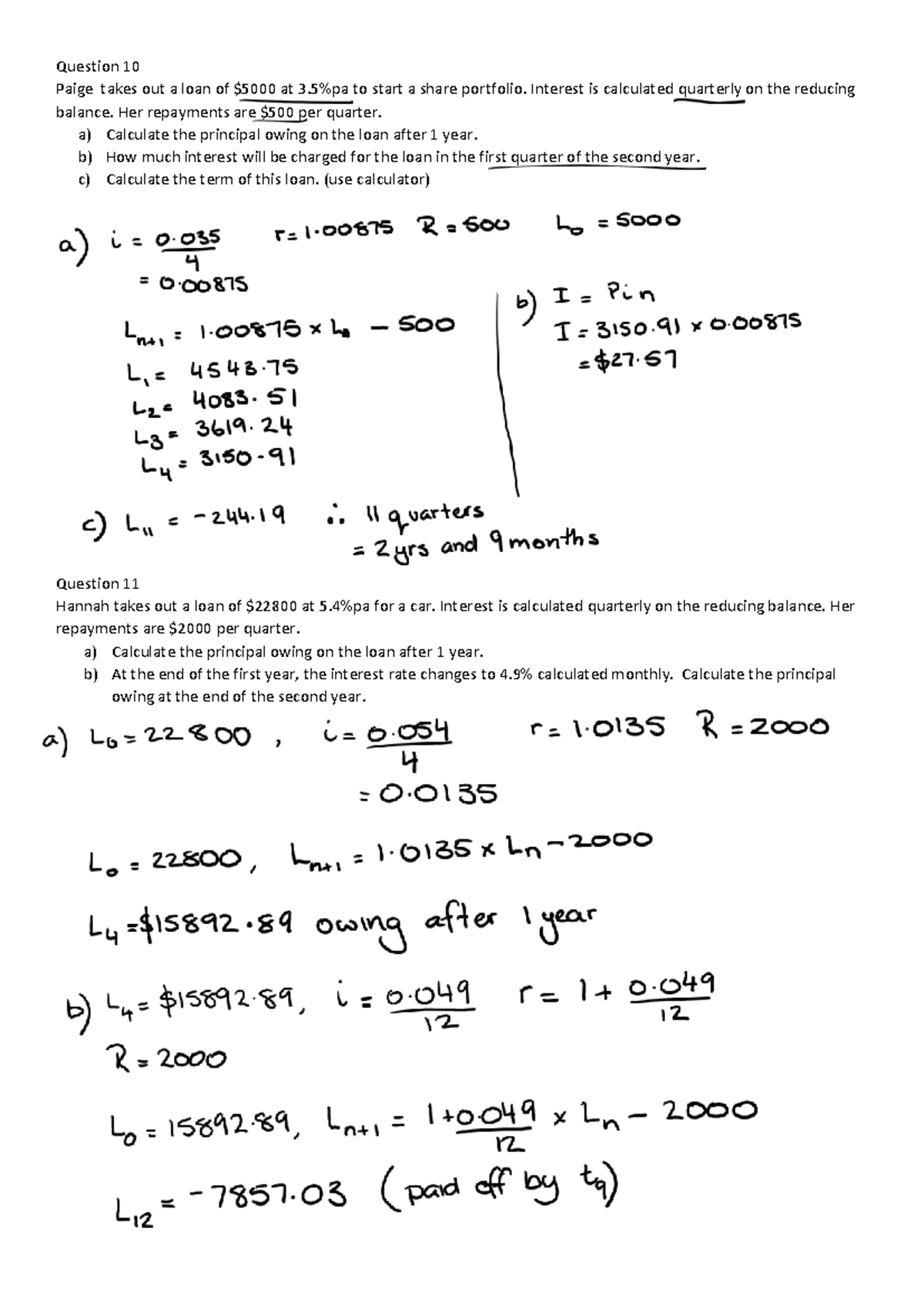 Unit 4 Revision Sheet Year 12 2025 Solutions Q10-Q32 - Studocu